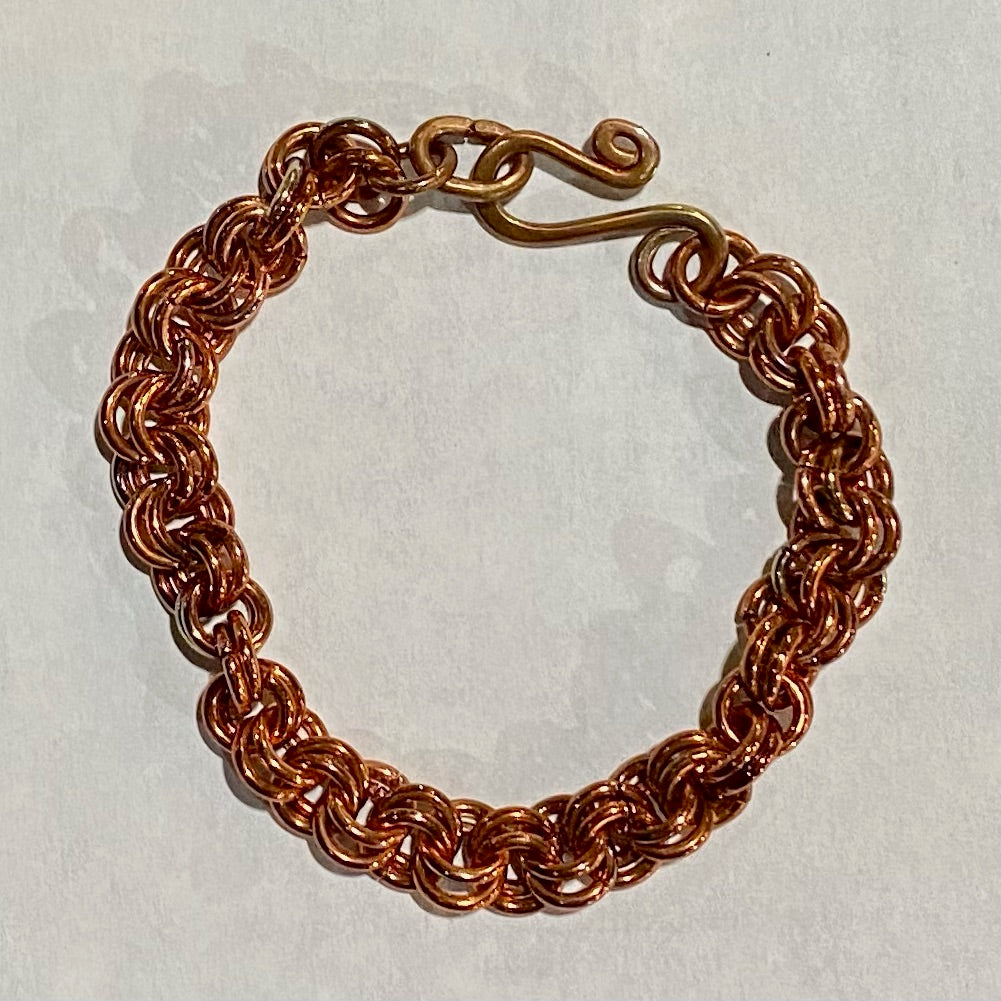 Chain Mail Copper Bracelet 1 — Crafted in Colorado